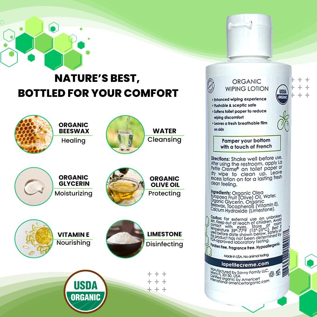 Organic Wiping Lotion for Adults – La Petite Creme